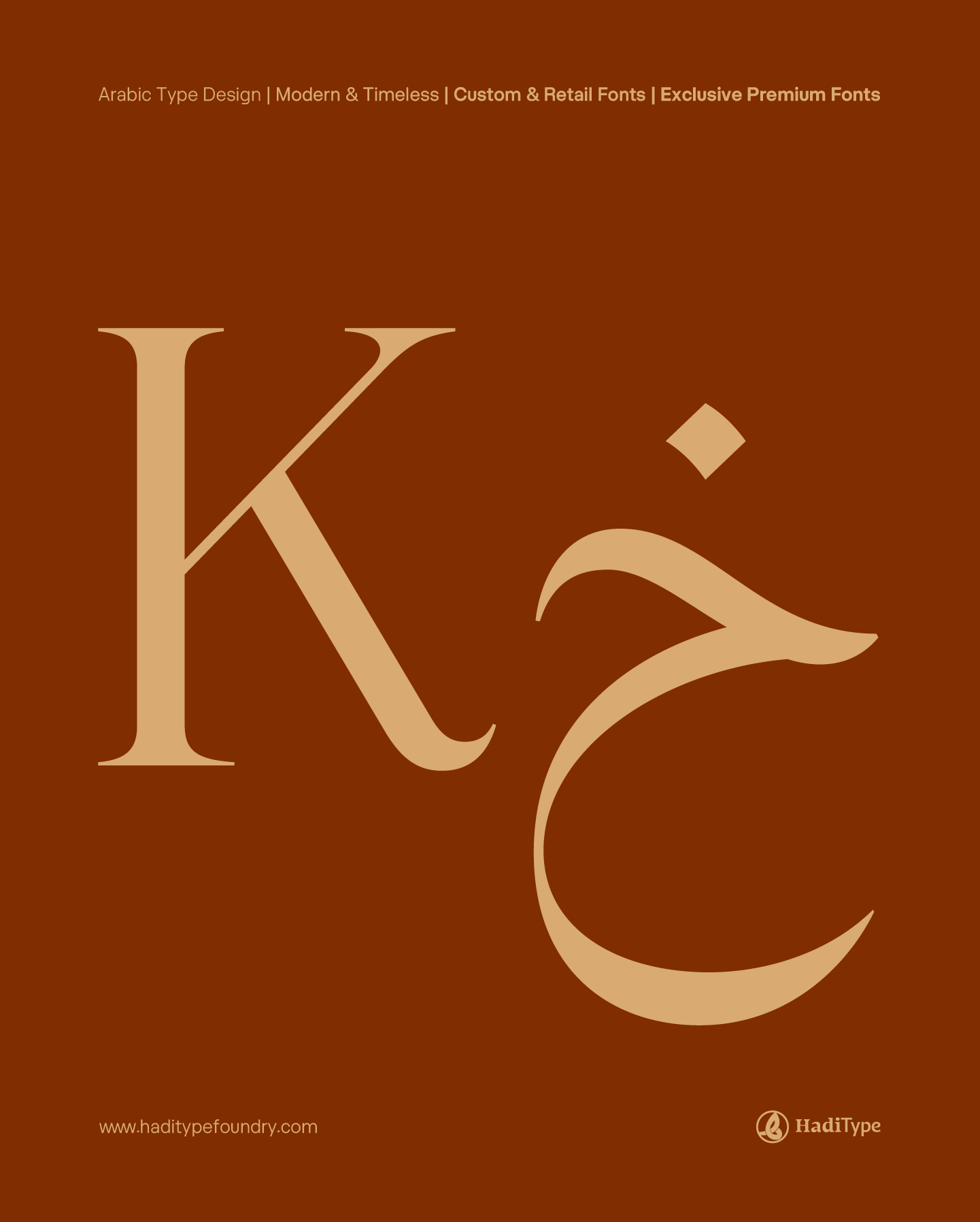 contemporary Arabic–Latin display typeface · HadiType